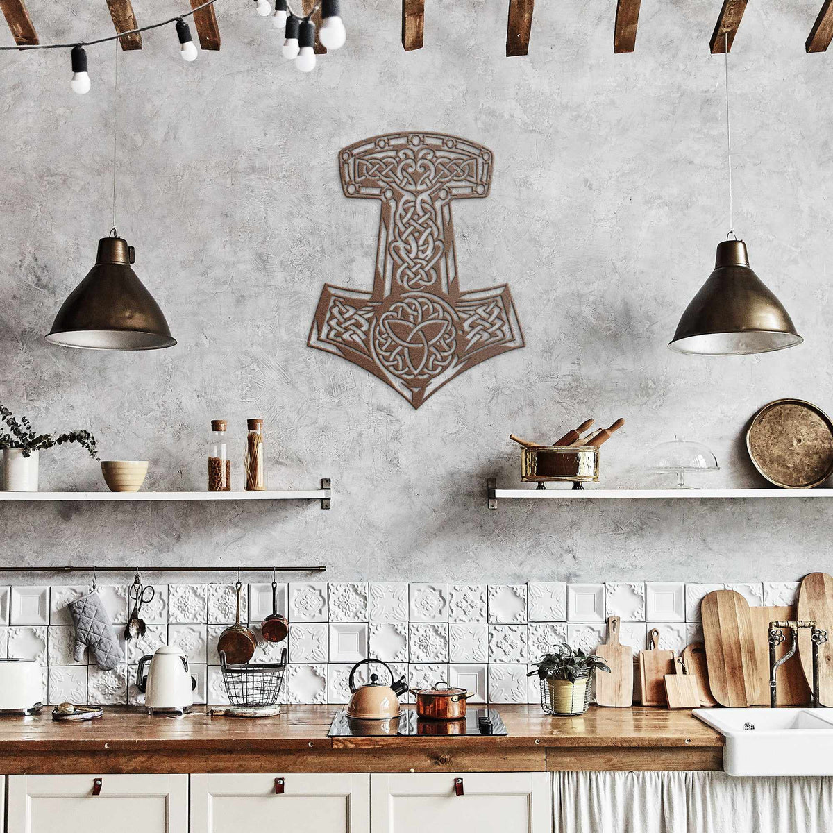 Thor's Hammer Mjolnir Metal Wall Sign – Mythologis®