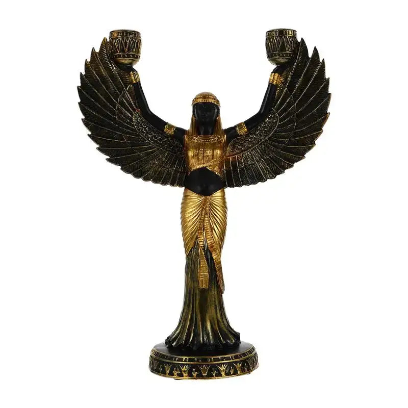 Egyptian goddess Isis Candleholder Statue